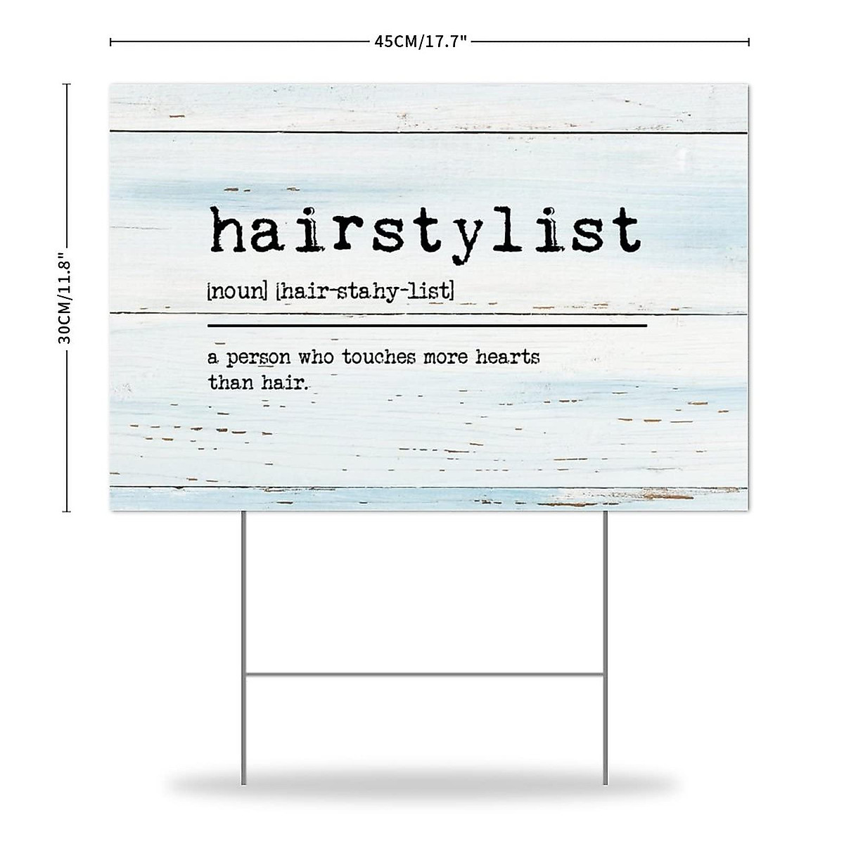 Signs Board Hairstylist Word Description Corrugated Sign House Warming Gift Inspirational Saying for Garage Sales Rent Open House Construction 12"x18"