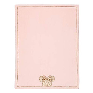 Lambs & Ivy Disney Baby Pink/Rose Gold Minnie Mouse Appliqued Baby Blanket