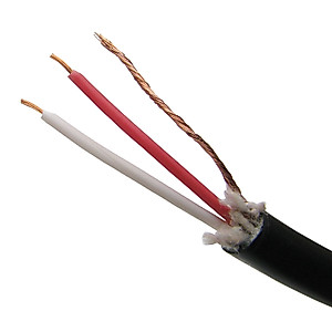 Yovus 500 Ft Spool of Balanced Pro Audio Wire for XLR TRS 2 Conductor 3 with Shield (Black)