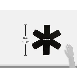 Le Creuset Felt Pan Protectors, Set of 3, 16" Diameter, Black