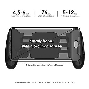 GameSir F1 Grip Game Controller Mobile Joystick Gamepad, Ergonomic Design Handle Holder Handgrip Stand for PUBG Fortnite, Support 5.5''-6.5'' Smartphone