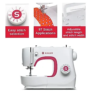 SINGER | MX231 Sewing Machine With Accessory Kit & Foot Pedal - 97 Stitch Applications - Simple & Great for Beginners