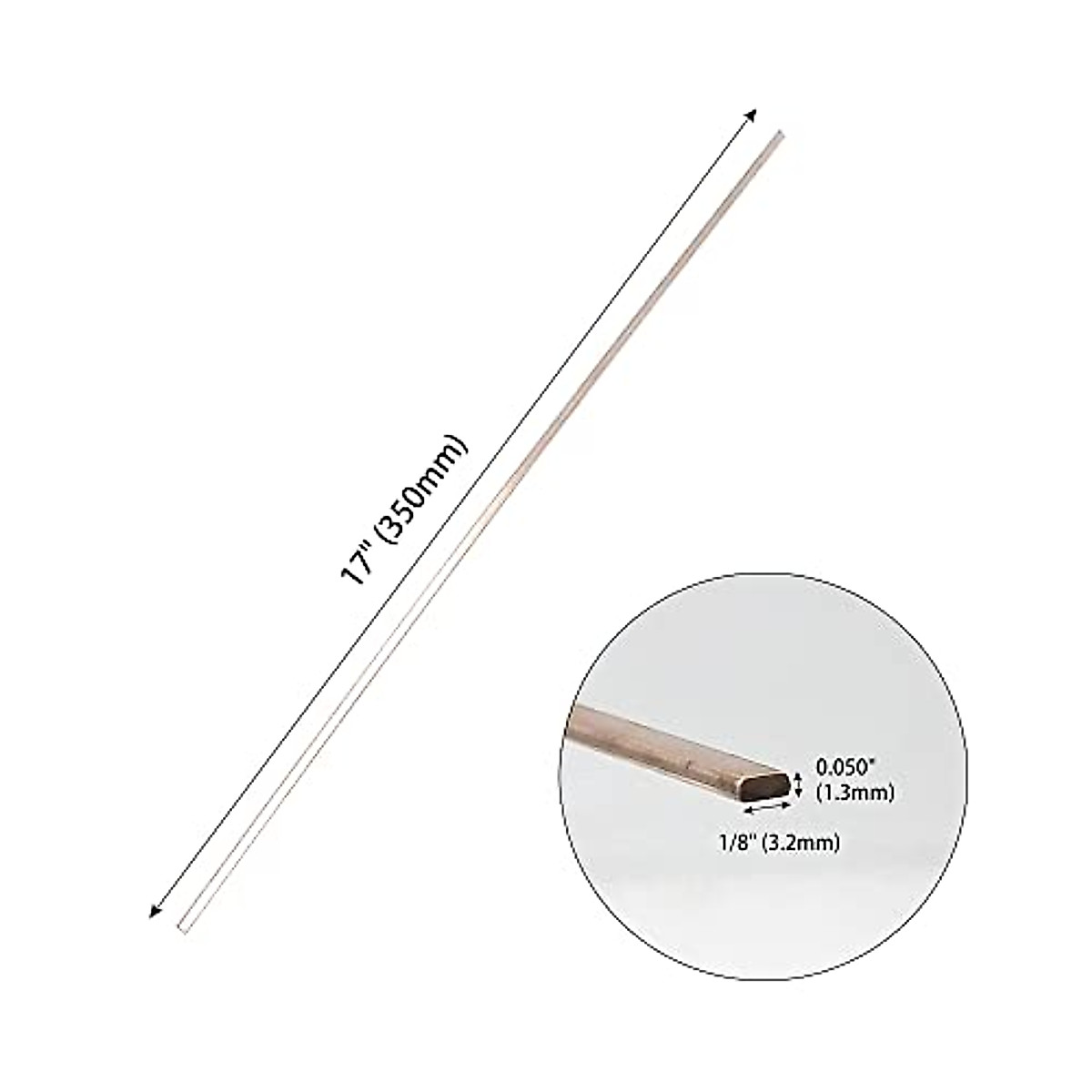 Silver Brazing Rod 15% BCuP-5 20 Flat Bar Welding Silver Nitrate Sticks JAgP-15 Silver Phos Soldering Rods 0.050"x1/8"x14" for Air-conditioners, Refrigerators and Freezers