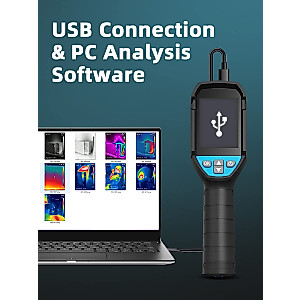 ACEGMET TR120E Thermal Imaging Camera, 120 x 90 IR Resolution Handheld Thermal Camera 10800 Pixels, 25 Hz Refresh Rate Thermal Imager with Laser Pointer, 2.4" LCD Screen, IP54, -4°F~752°F Range