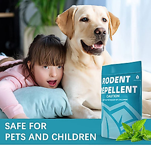 SUAVEC Outdoor Mint Rodent Repellent for House, RV Mouse Repellant, Rat Deterrent, Peppermint Oil to Repel Mice Away- 8 Packs