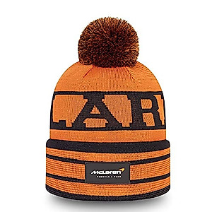 F1 Unisex Adult McLaren Daniel Ricciardo Bobble Cuff Hat 2022 One Size Orange