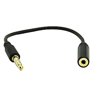 3.5mm Male to 2.5mm Female Stereo 4 Pole Headphone Jack AUX Audio Adapter Cable Cord