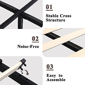 Feonase Queen Bed Frame with 4 Storage Drawers, Type-C & USB Port and Charging Station, Upholstered Wingback Headboard and Storage Shelf, No Box Spring Needed, Easy Assembly, Beige