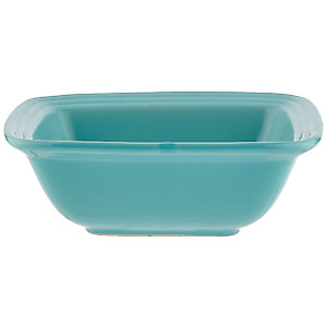 American Atelier Square Dinnerware Sets | Turquoise Green Kitchen Plates, Bowls, and Mugs | 16 Piece Stoneware Madelyn Collection | Dishwasher & Microwave Safe | Service for 4