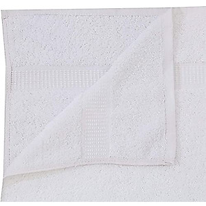 GOLD TEXTILES 120 Pack Premium White Hand Towels 16x30 inches - 100% Ring Spun Cotton Luxury Soft Absorbent & Quick Dry, Large Bathroom Hand Towel Perfect for Hotel, Salon,Gym & Spa (120 White)