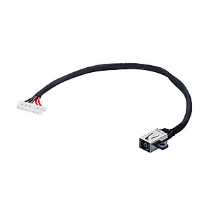 Iwlikey Replacement DC Jack Charging Port DC in with Cable Harness for Dell Inspiron 15 3551 3552 3558 3559 Series, Compatible with 450.030060001 [1 Pack]