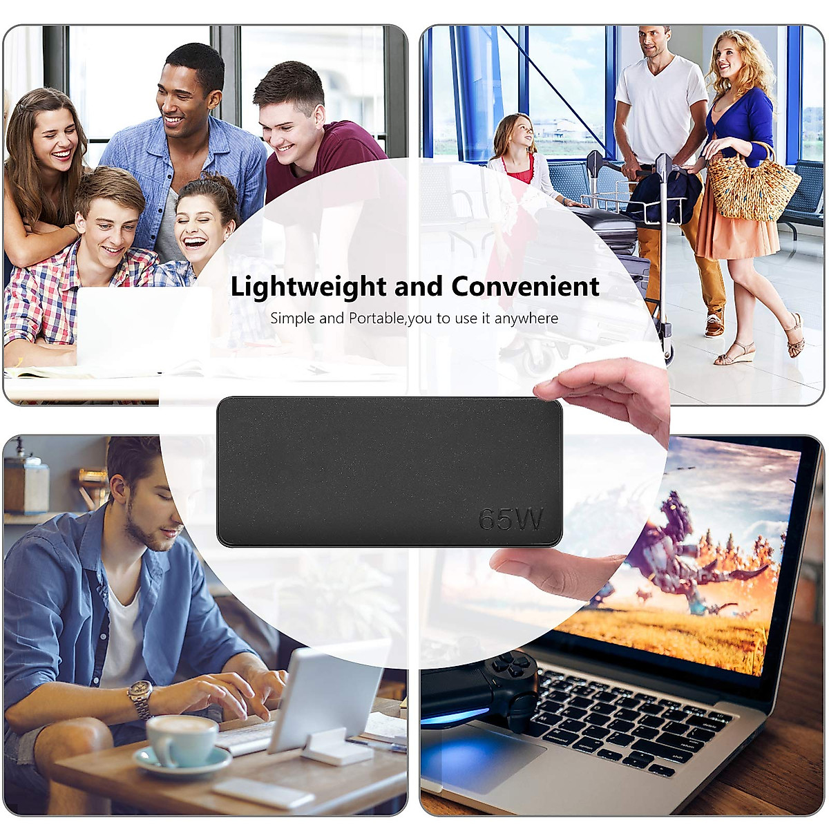 65W USB C Laptop Charger for Lenovo Yoga 6 7 9 7i 9i, ThinkPad X1 Carbon Gen 6 7 8 9 10 11, T14 T16 Gen 1 Gen 2, T480s T490 - Compatible with Yoga 730 920 C740 C940 & More - Universal Power Adapter