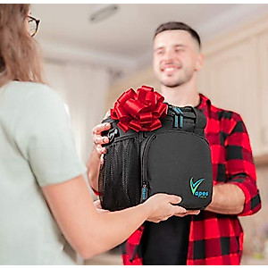 Vapos Roomy Insulated Lunch Bag for Men and Women with Space for More Meals and Snacks. Easy to Clean. Keeps Food Fresh for 8h. Functional Lunch Box for Adults with More Pockets for daily essentials.