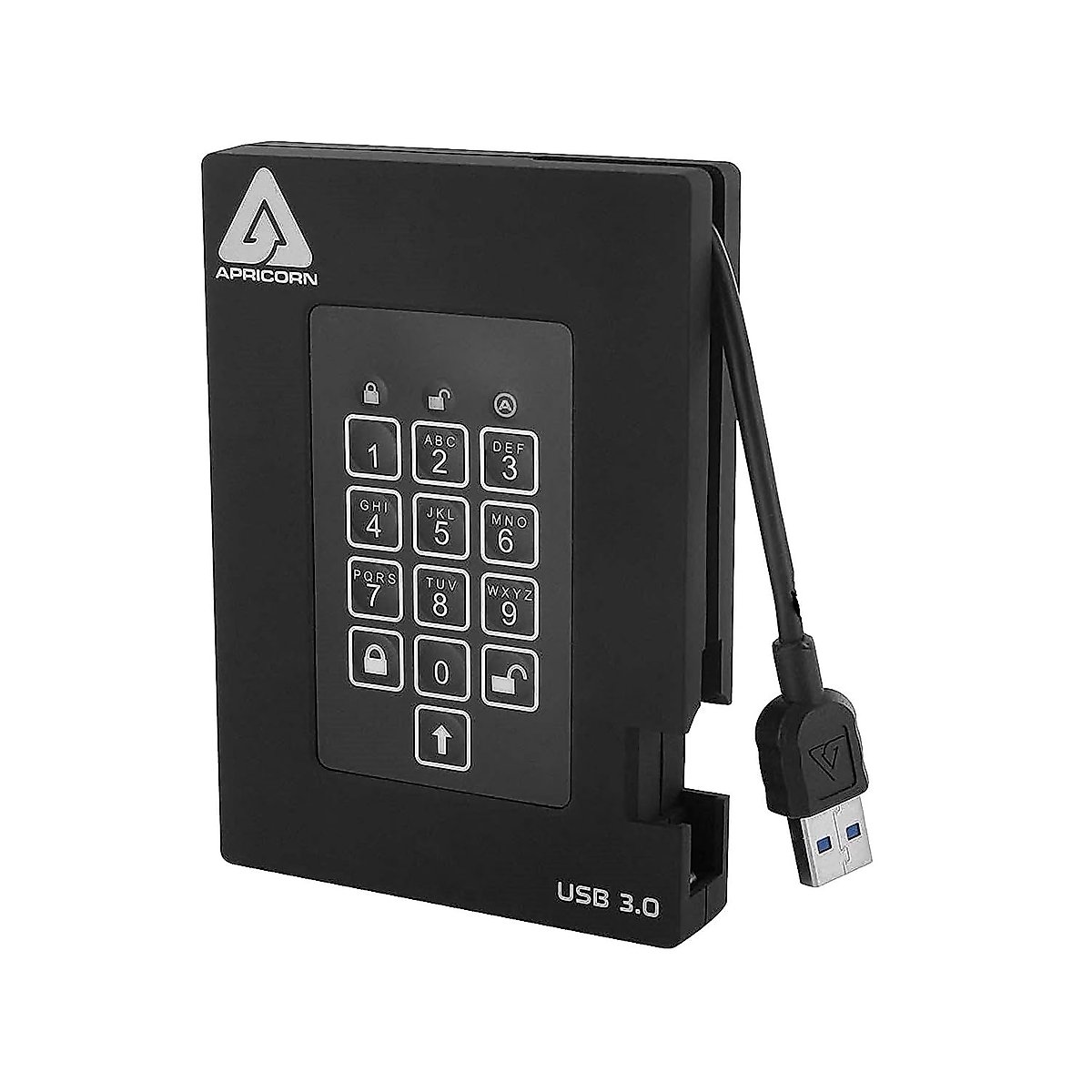 Apricorn 1TB Aegis Fortress FIPS 140-2 Level 2 Validated 256-Bit Encrypted USB 3 External SSD (A25-3PL256-S1000F)