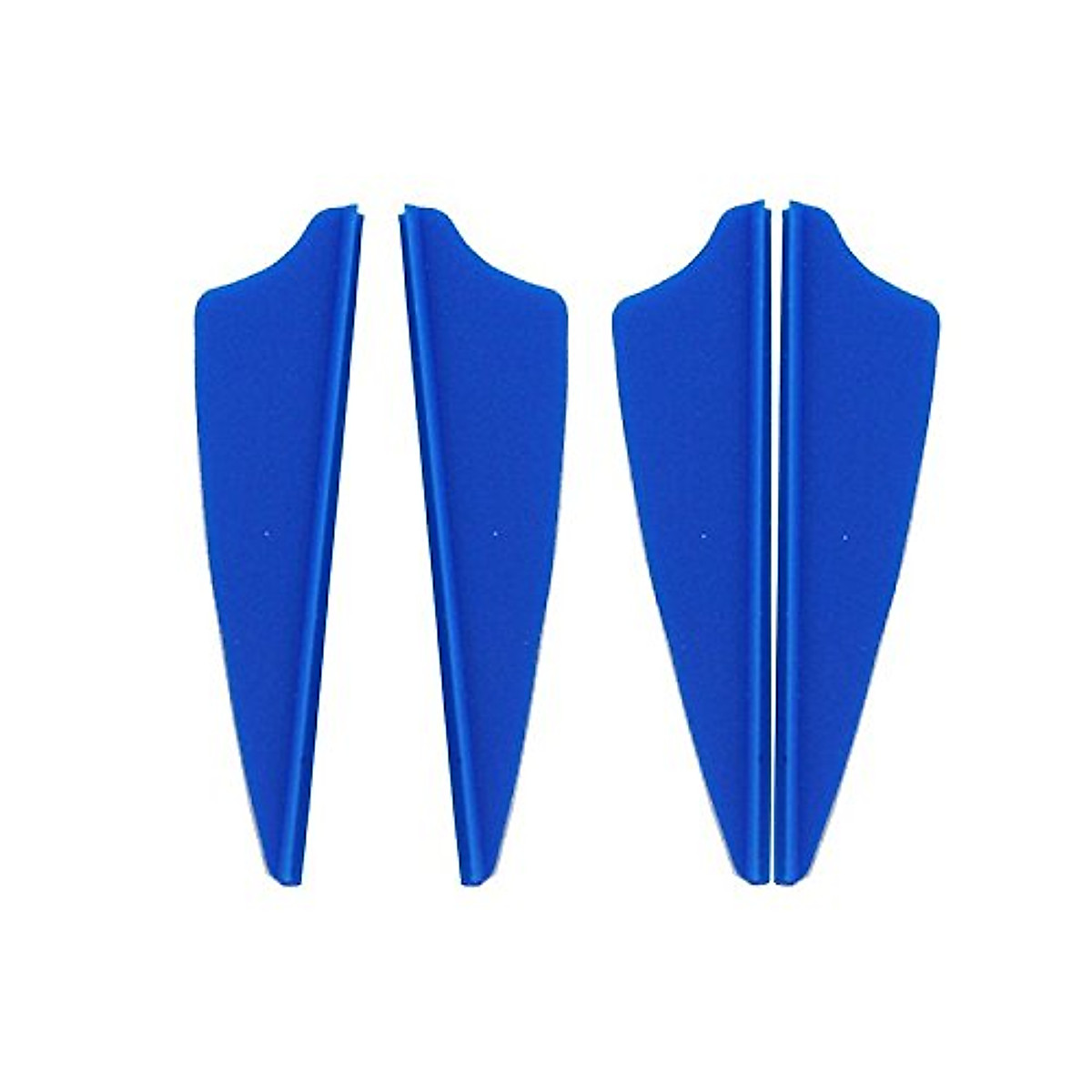 UP100 100pcs 2" Shield Plastic Blue Arrow TPU Fletching Vane Archery Bow for Hunting
