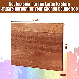 18 Pcs Wood Cutting Board Bulk Kitchen Chopping Boards Large Serving Board Wooden Cutting Board Set for Kitchen Meat Cheese Bread Vegetables (14" x 10",Acacia Wood)