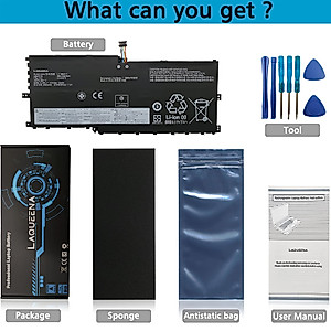 LAQUEENA L17M4P71 Laptop Battery Compatible with Lenovo ThinkPad X1 Yoga 3rd Gen 2018 Series Notebook L17M4P73 L17C4P71 01AV474 01AV475 01AV499 02DL003 SB10K97623 SB10K97624 SB10K97638 54Wh