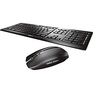 CHERRY Stream Desktop - Wireless Keyboard and Mouse Combo - US Layout - QWERTY Keyboard - Black