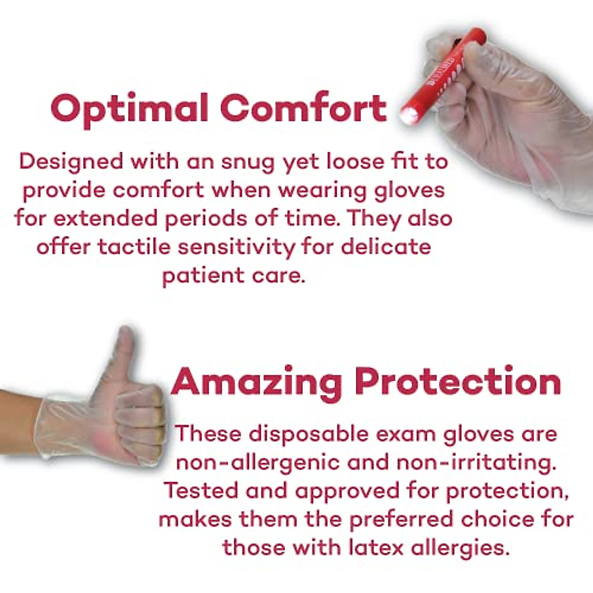 Dealmed Vinyl Exam Gloves – 100 ct. Medium Medical Gloves, Disposable Gloves, Non-Irritating Latex Free Gloves for a First Aid Kit and Medical Facilities