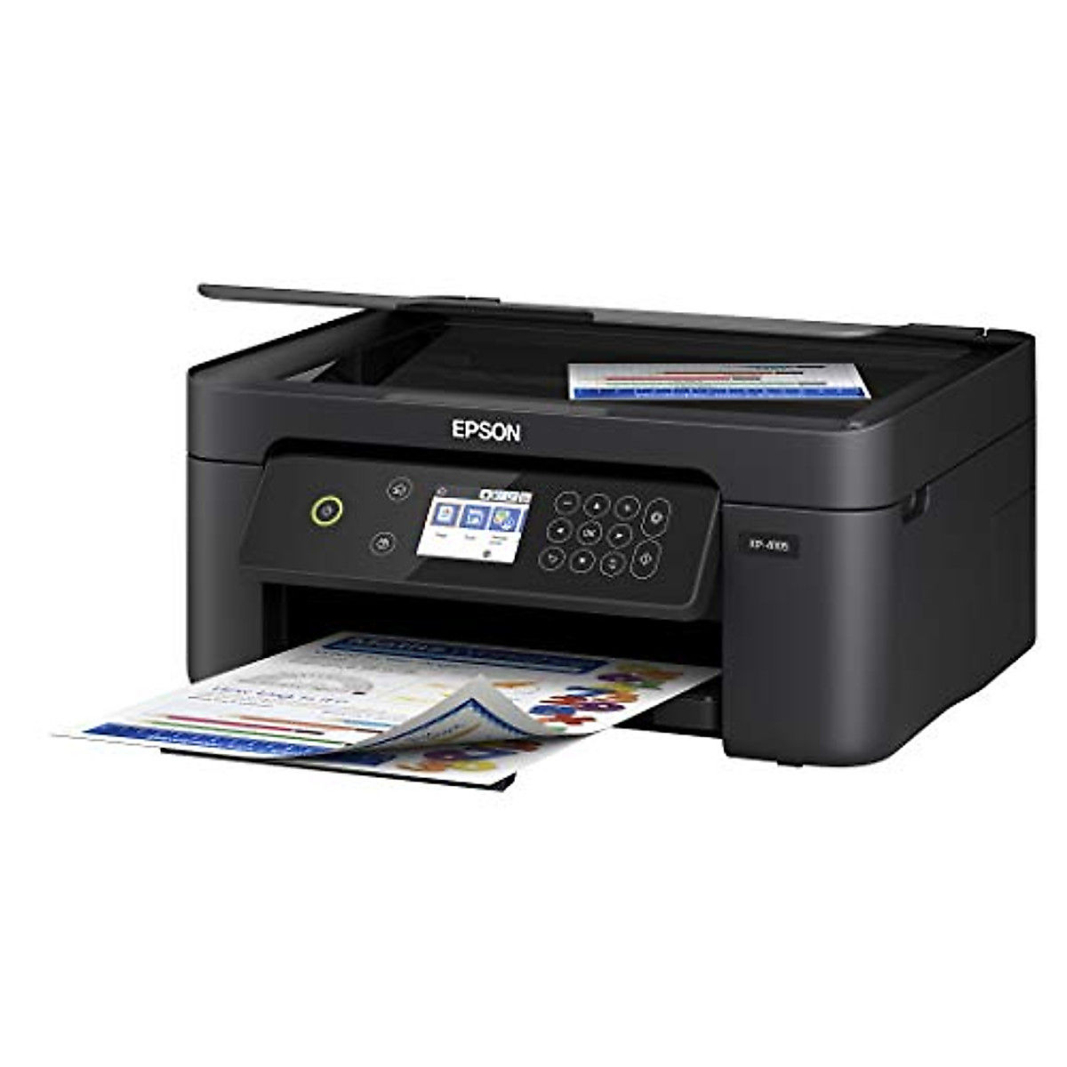 Epson Expression Home XP-4105 All-in-One Wireless Color Inkjet Printer, Black - Print Copy Scan - 2.4" Color LCD, 10.0 ppm, 5760 x 1440 dpi, Auto 2-Sided Printing, Voice Activated
