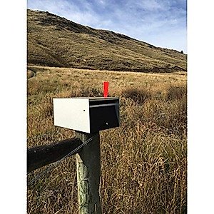 Rural Zincalume Modern Design Mailbox Letterbox (No Lock w/Flag) (Blue)