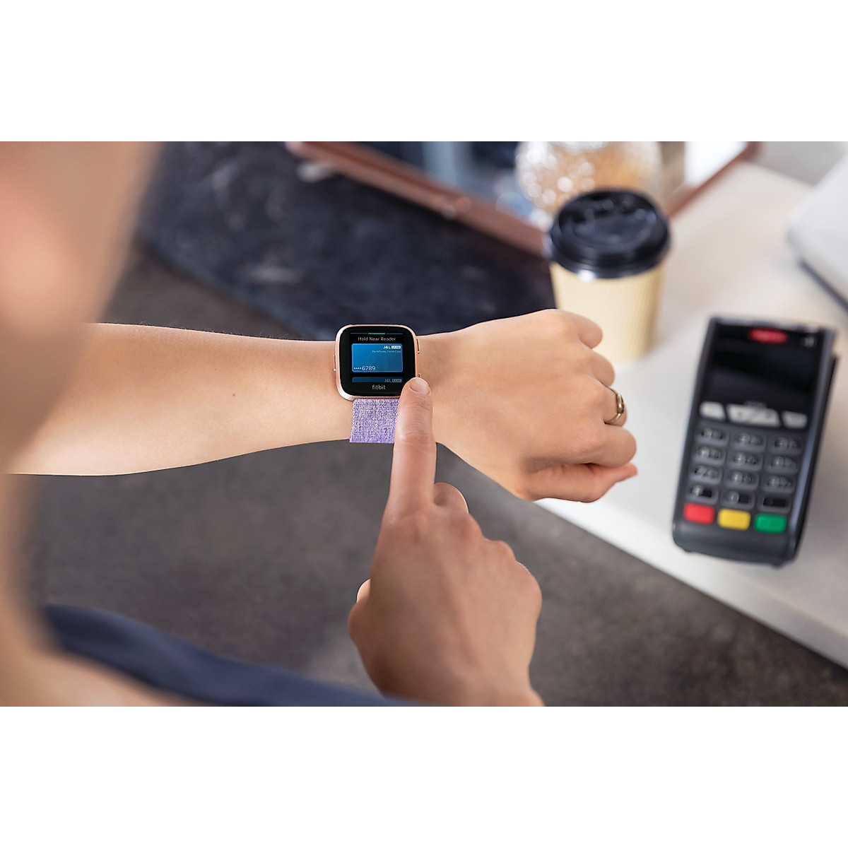 Fitbit Versa Special Edition Smart Watch, Lavender Woven, One Size (S & L Bands Included)