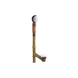 KOHLER 7259-CP ClearFlo Brass toe tap bath drain, Polished Chrome