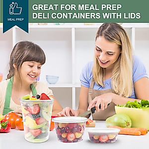 vivigu Deli Containers with Lids 48 Sets [8,16, 32 oz 16 Each ] - Food Storage Containers with Lids Freezer Safe, Soup Containers for Restaurant, BPA Free | Portion Control | Leakproof | Microwave