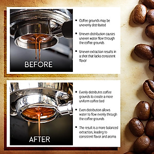 Suneville WDT Tool with 8 Needles (0.4mm) - Espresso Distribution Tool Set with 2 Replacement Needles Stainless Steel Coffee Stirrer, Latte Art Pen & Spoon - Coffee Making Accessories