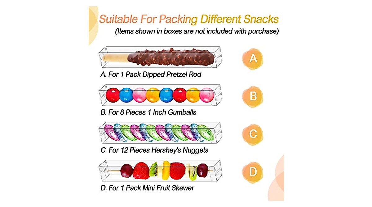 Clear Gift Boxes for Pretzels - 40 Pack