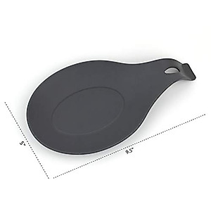 Modern Silicone Spoon Rests (Set of 3) | Kitchen Utensil Holders for Stove Top | Quality Food Grade BPA Free Material | Counter Spatula Holder | Stovetop Spoon Rest