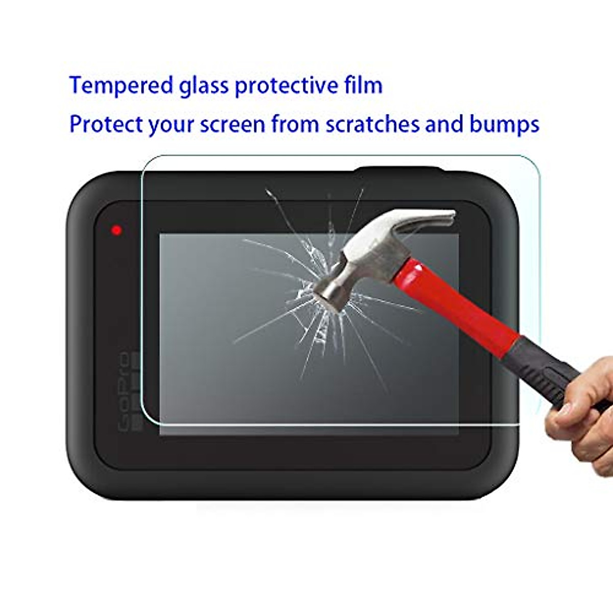 HUIPUXIANG Screen Protector for GoPro MAX Waterproof 360 Action Camera,[3 Pack] 0.3mm 9H Hardness Go pro Tempered Glass Protector Anti-Scrach Anti-Bubble