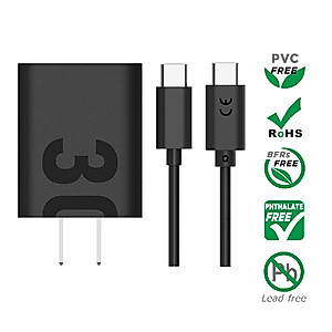 Motorola TurboPower 30 USB-C Charger with 1m USB-C to USB-C Cable for Moto G Power 5G (2024), Motorola Edge 5G UW, Edge+ (2022/2023), Edge Plus 5G UW (2022), Razr+ (2023), ThinkPhone by Motorola