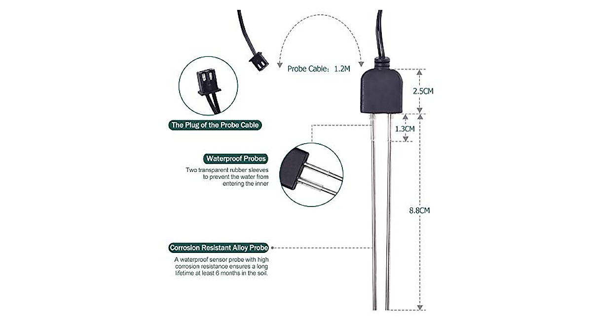2 Sets Soil Moisture Meter for Smart Plant Care