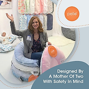 Pello Multi-use Luxe Baby, Toddler Floor Pillow/Play Mat/Lounger (Wyatt/Gray)
