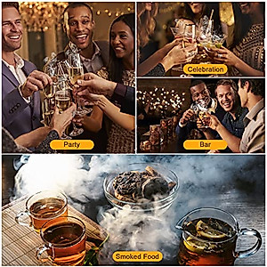 Hantop Bourbon Cocktail Smoker Kit, Old Fashioned Wood Drink Smoker Infuser Kit with Torch, Bourbon Cocktail Smoker with 4 Kinds of Wood Chips, Whiskey Smoker Kit Gift for Dad Husband Men