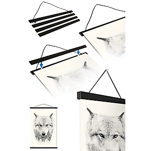 Trends International James Booker - Space Wolves Howling Wall Poster with Magnetic Frame