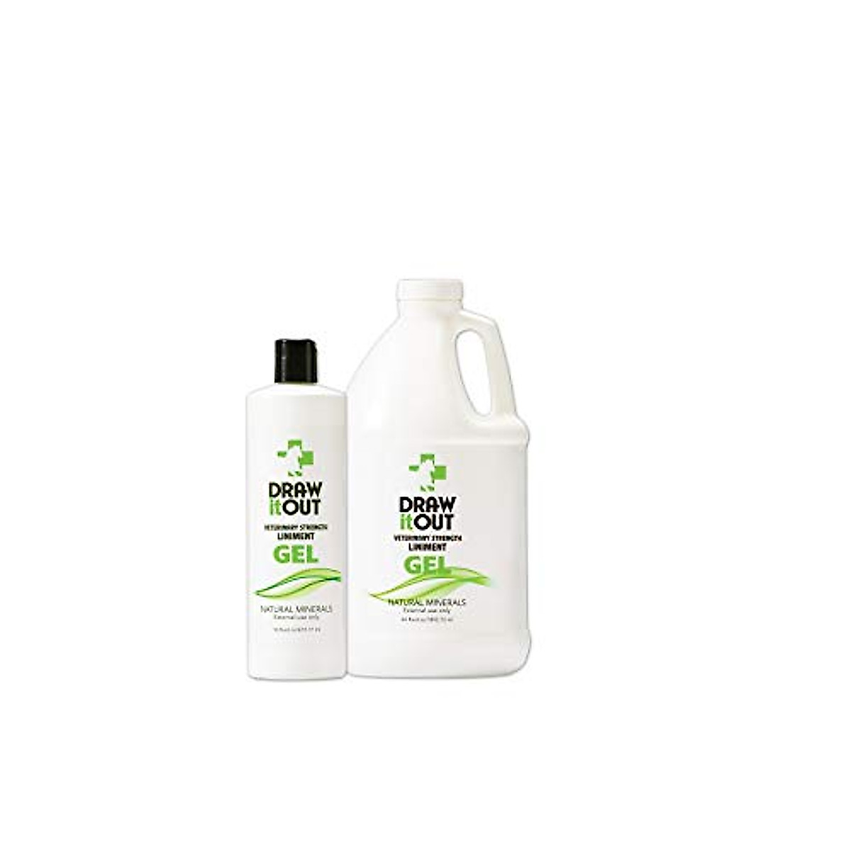 Draw It Out Liniment Gel - Veterinary Strength - Odorless and Colorless - Pain Relief Topical Analgesic Horse Cream for Joint and Muscle Pain - Natural Mineral - 64 oz