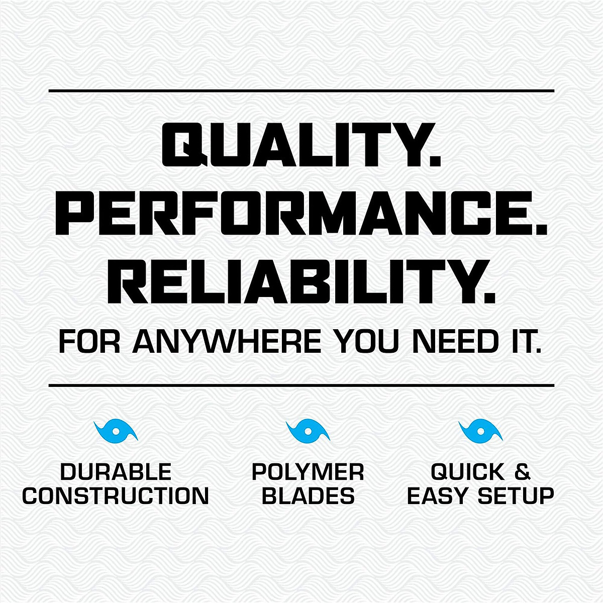 Hurricane Box Fan - 20 Inch, Classic Series, Floor Fan with 3 Energy Efficient Speed Settings, Compact Design, Lightweight - ETL Listed, White