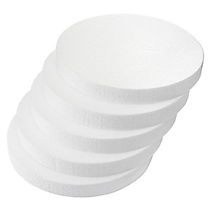 ZOOFOX 12 Pack 8 Inch Foam Circles for Crafts, Round Polystyrene Disc for Arts and Crafts Supplies, Modeling, Sculpture, DIY Projects