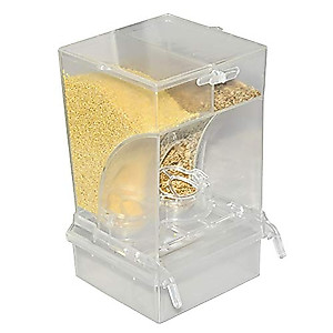 No-Mess Bird Feeder, Automatic Feeder for Parakeet Canary Cockatiel Finch