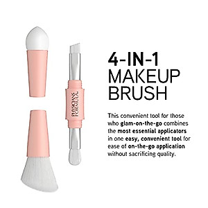 Physicians Formula 4-in-1 Makeup Brush and Sponge Set, 3 Premium Brushes In One and Precision Makeup Sponge, For Powder and Liquid Make up