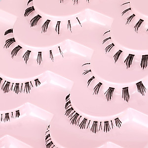 Natural Bottom Lashes Strip Eyelashes 2 Styles Lower Fake Eyelashes 10 Pairs by Yawamica