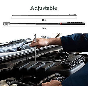 2 Pack Magnetic Pickup Tool Gifts For Men, Telescoping Pick Up Gadget with LED Lights, Strong Magnet Head to Reach, Tool Christmas Gift for DIY Handyman, Father/Dad, Husband, Boyfriend, Him, Women