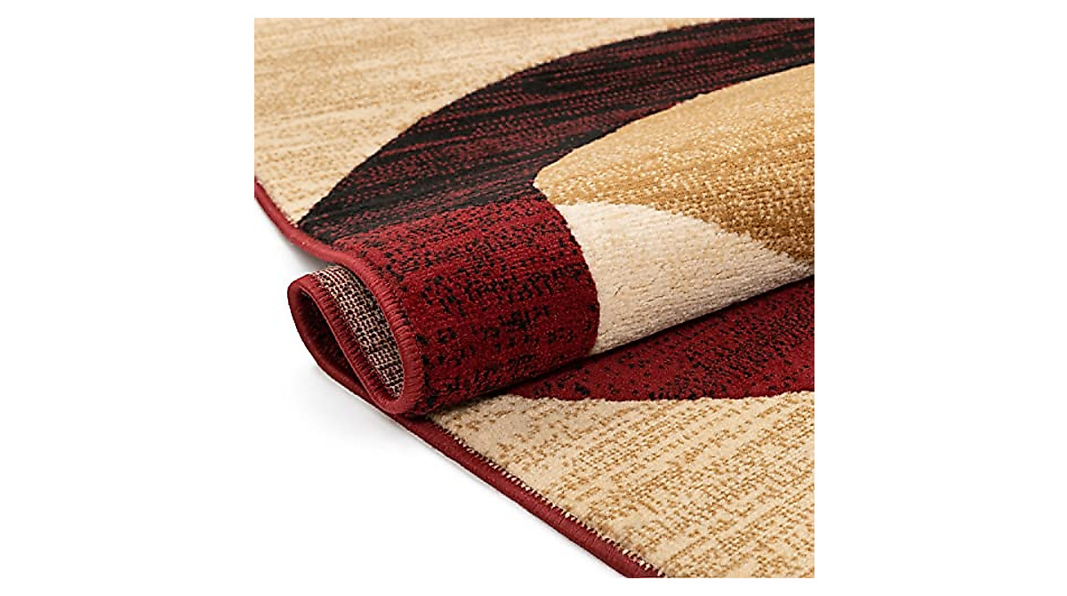 Well Woven Dulcet Bingo Rug - Modern Red Geometric Area Rug