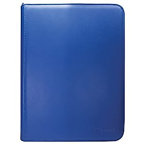 Ultra PRO - Vivid 9-Pocket Zippered PRO-Binder: (Blue) - Protect Up to 360 Collectible Trading Cards, Sports Cards or Valuable Gaming Cards, Ultimate card Protection