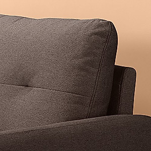 ZINUS Ricardo Loveseat Sofa Tufted Cushions, Easy, Tool-Free Assembly, Chestnut Brown