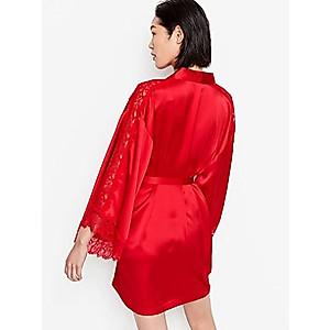 Victoria's Secret Lace Inset Robe, Lipstick, M/L