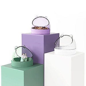 Tafit Cute Hamster Food Bowl Hedgehog Dish for Dwarf Hamsters, Syrian Hamsters, Gerbils, Mice, Rats, Small Animals, White