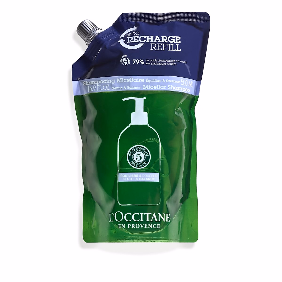 L'OCCITANE Aromachologie Gentle & Balance Micellar Shampoo Refill, 16.9 Fl Oz